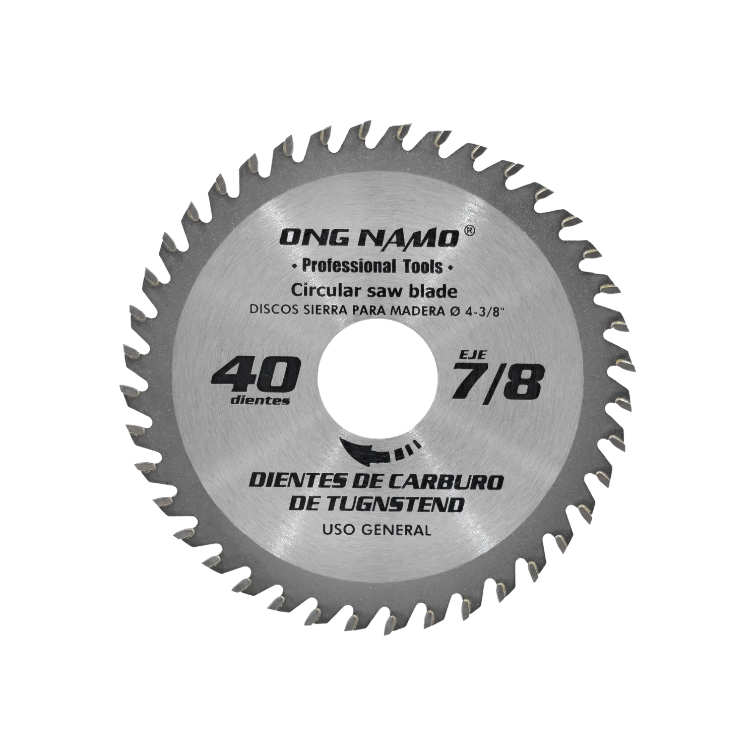 Disco sierra circular 4 3/8" de 40 dientes 7/8" para madera Ong namo ...